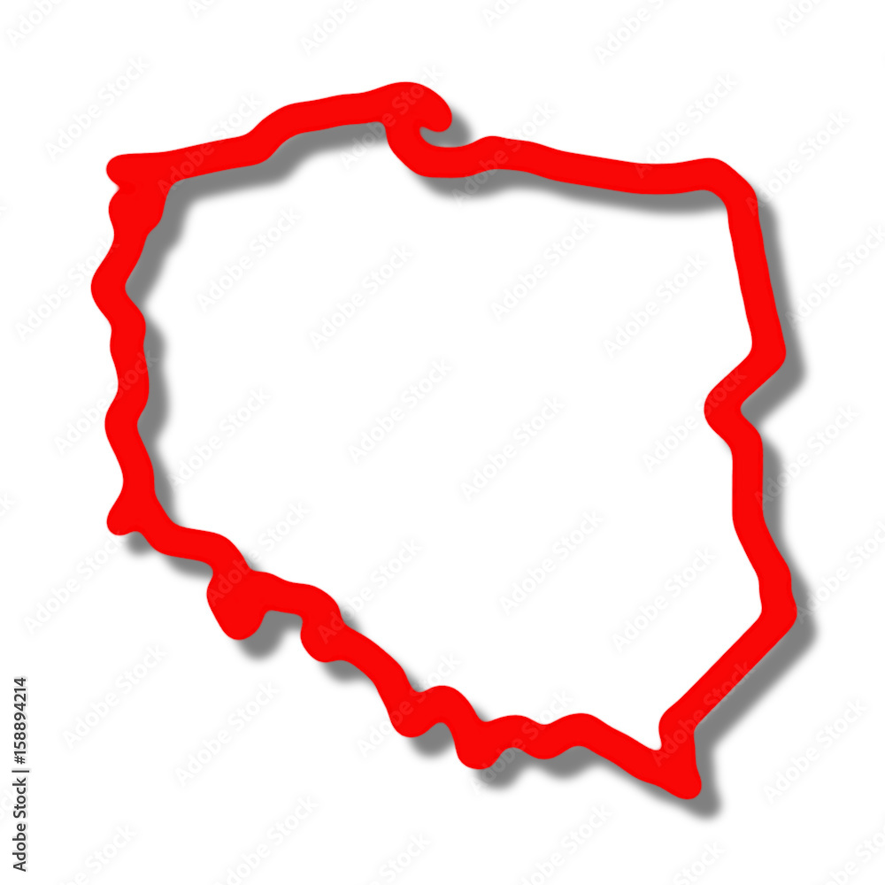 Mapa Polski - kontury Stock Vector | Adobe Stock