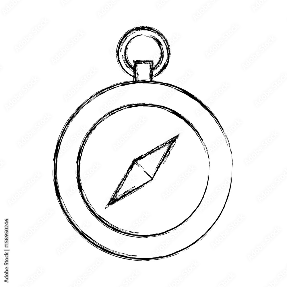 sketch draw cute compass cartoon vector graphic design Stock Vector ...