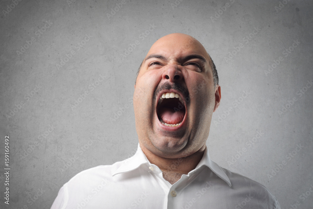 Angry man screaming Stock Photo | Adobe Stock