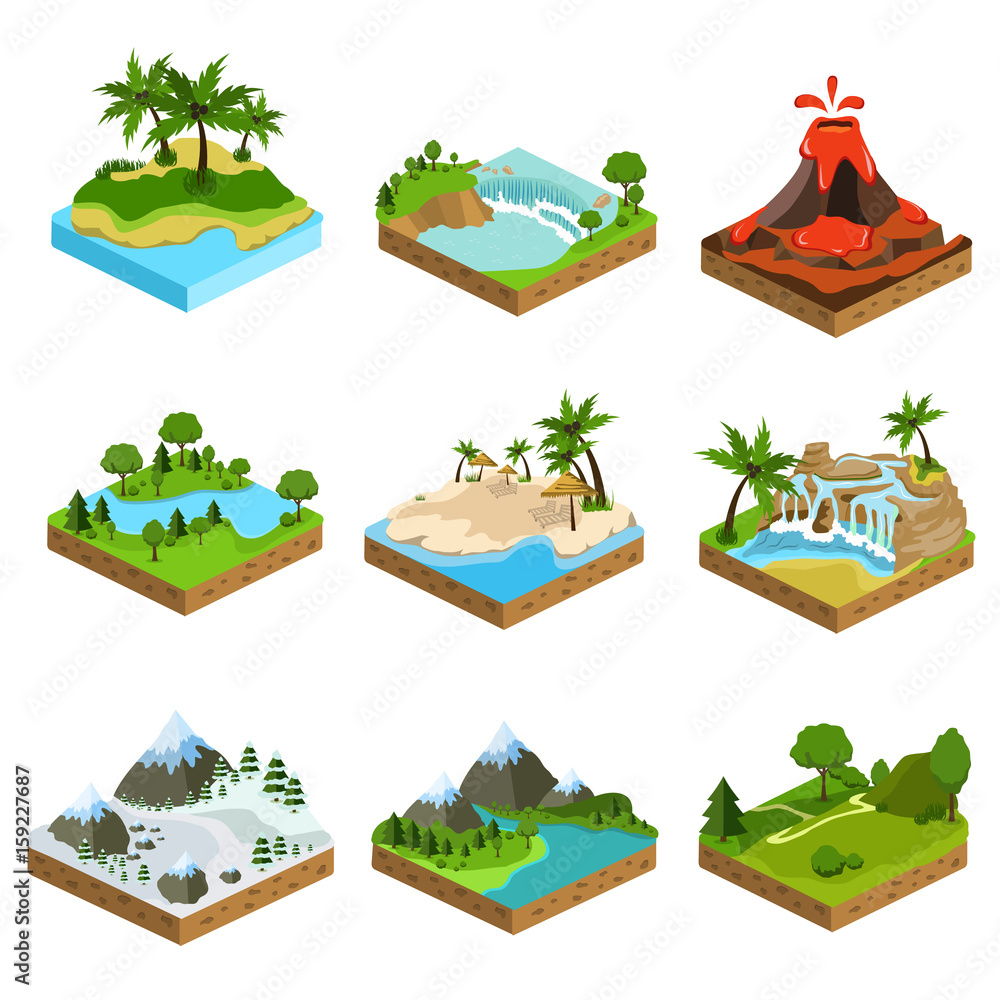 relief isometric flat icon Stock Vector | Adobe Stock