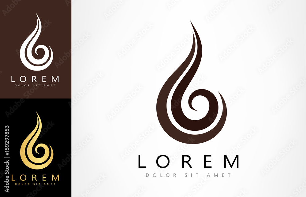Hair logo Stock Vector | Adobe Stock