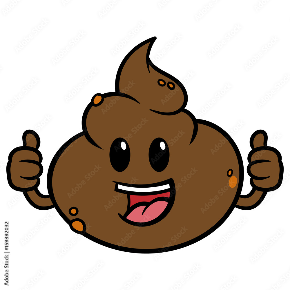 Cute Cartoon Poop Cartoon Illustration Stock Vector | Adobe Stock