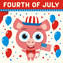 July 4th Pig Free Stock Photo - Public Domain Pictures