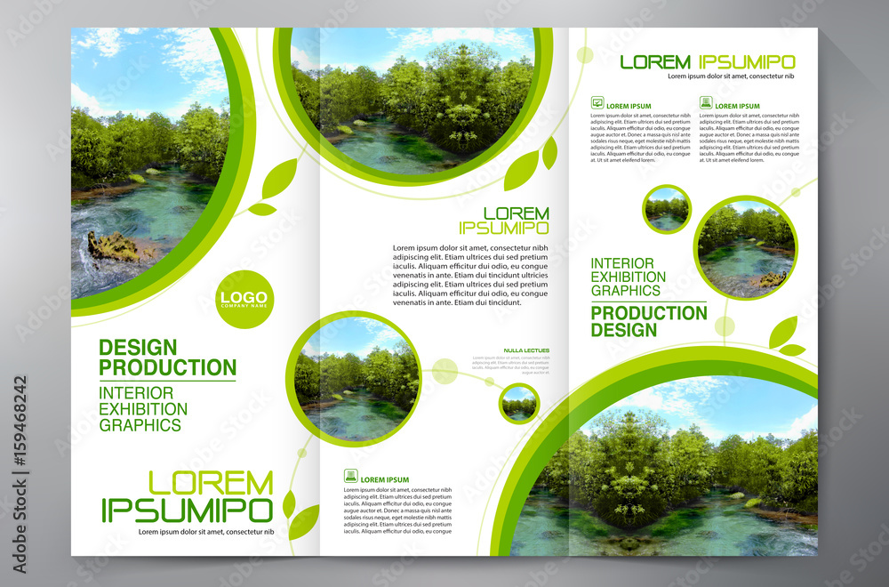 Brochure 3 fold flyer design a4 template. Stock Vector | Adobe Stock
