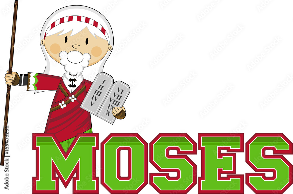 Cute Moses Bible Character Stock Vector | Adobe Stock