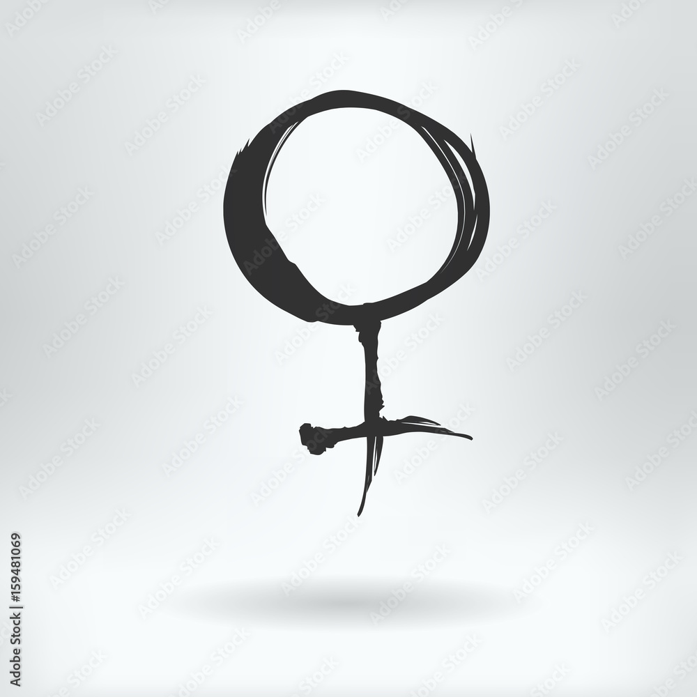 Cartoon Symbol of Venus - Female Concept - Drawing Sketch Vector ...