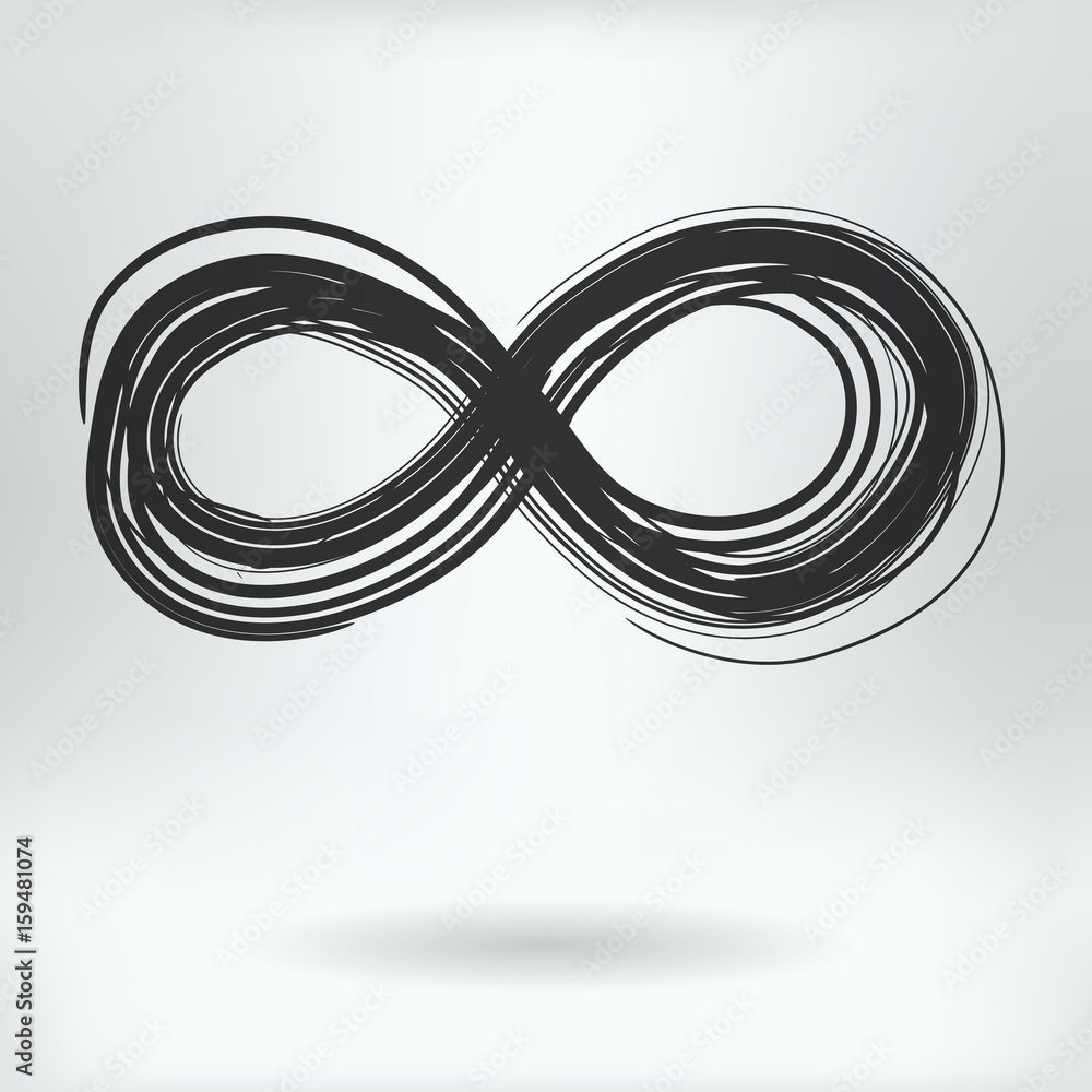 Cartoon Symbol of Infinity - Mathematical Infinity Concept - Drawing ...