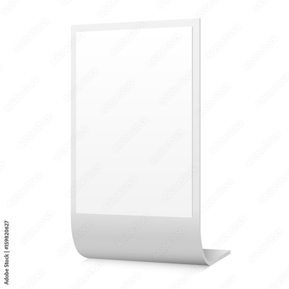 White blank exhibition stand isolated. POS stand banner mockup for ...