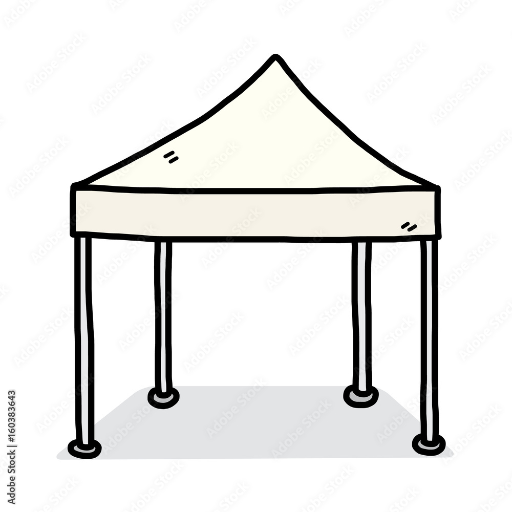 tent / cartoon vector and illustration, hand drawn style, isolated on ...