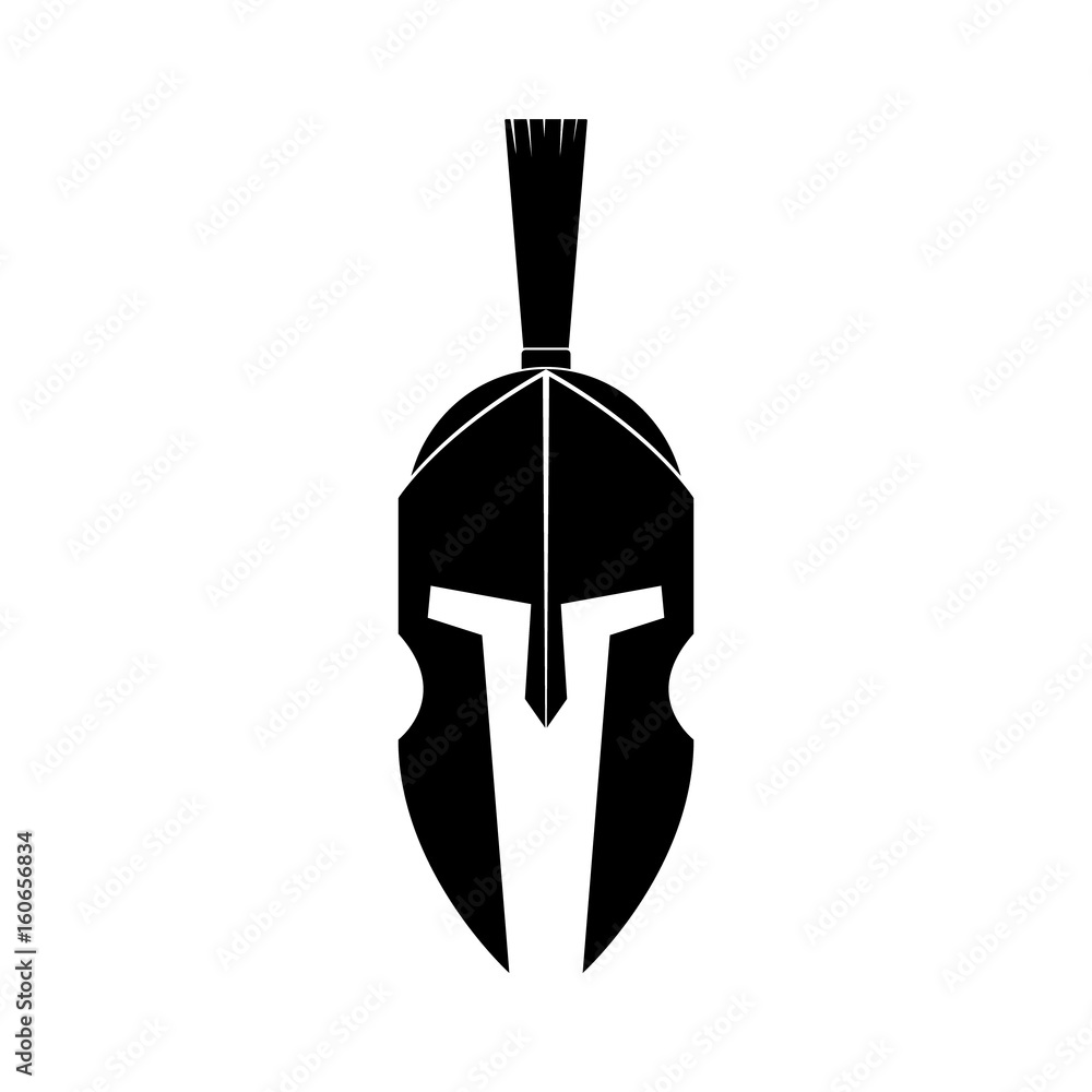 Spartan helmet design. Vector. Stock Vector | Adobe Stock
