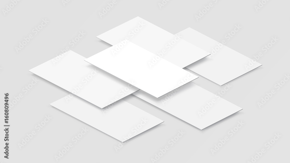 Image vectorielle Stock 3D Mockup mobile app interface. Blank app ...