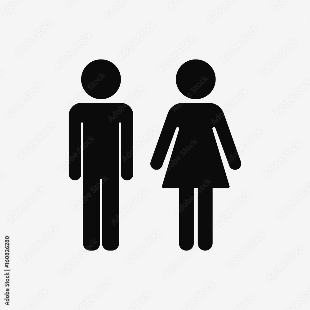 Stickman. Male female. Vector. Stock Vector | Adobe Stock