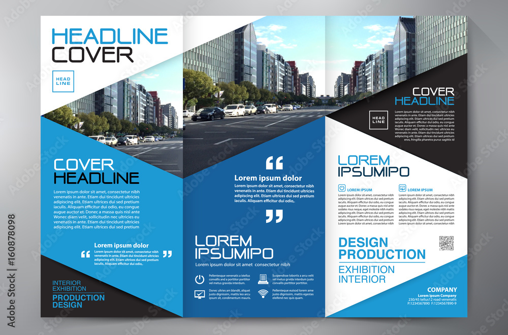 Brochure 3 fold flyer design a4 template. Stock Vector | Adobe Stock