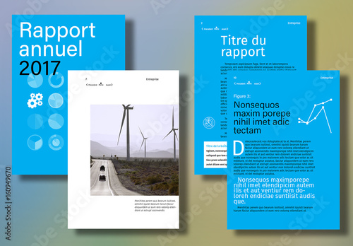 Modèle de rapport annuel interactif Template Stock | Adobe Stock