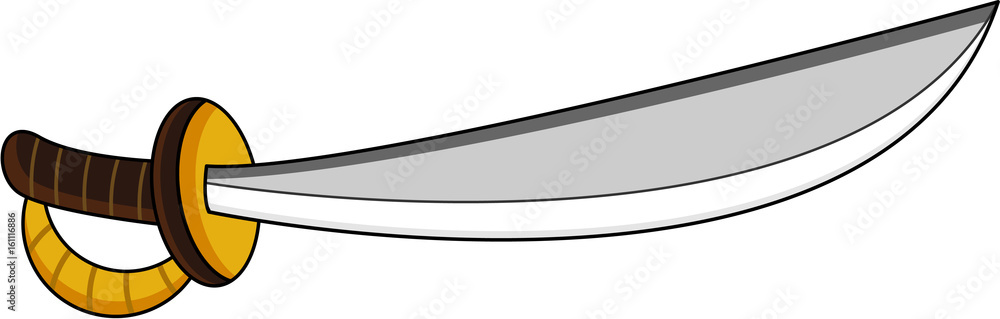 Cartoon Sword Stock Vector | Adobe Stock