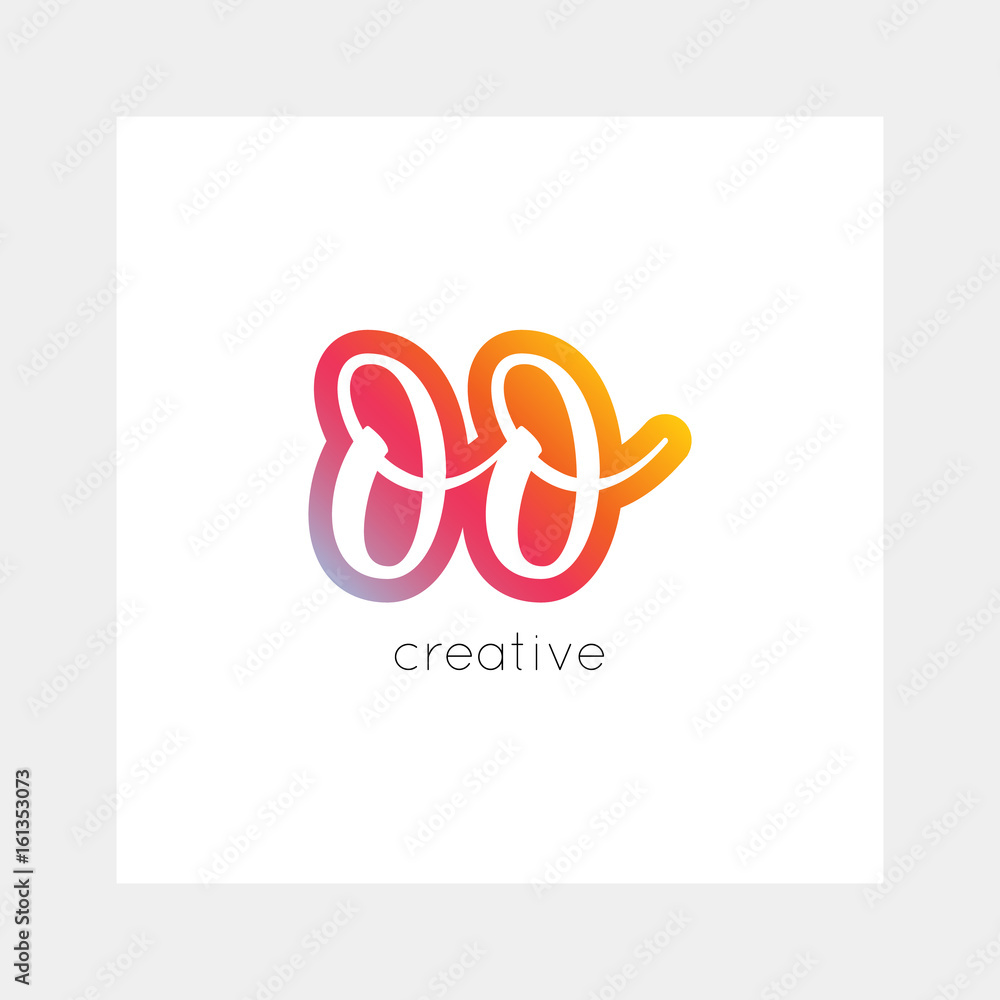 OO logo, vector. Useful as branding, app icon, alphabet combination ...