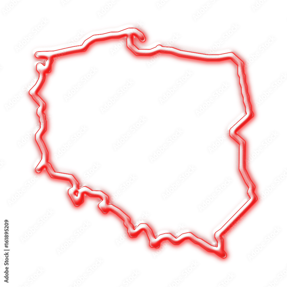 Mapa Polski - kontury Stock Vector | Adobe Stock