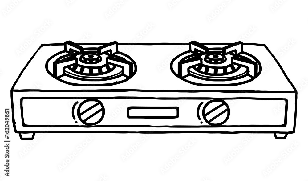 Cooker Clipart Black And White