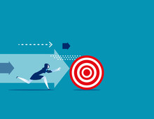 Businesswoman Chasing Target Free Stock Photo - Public Domain Pictures