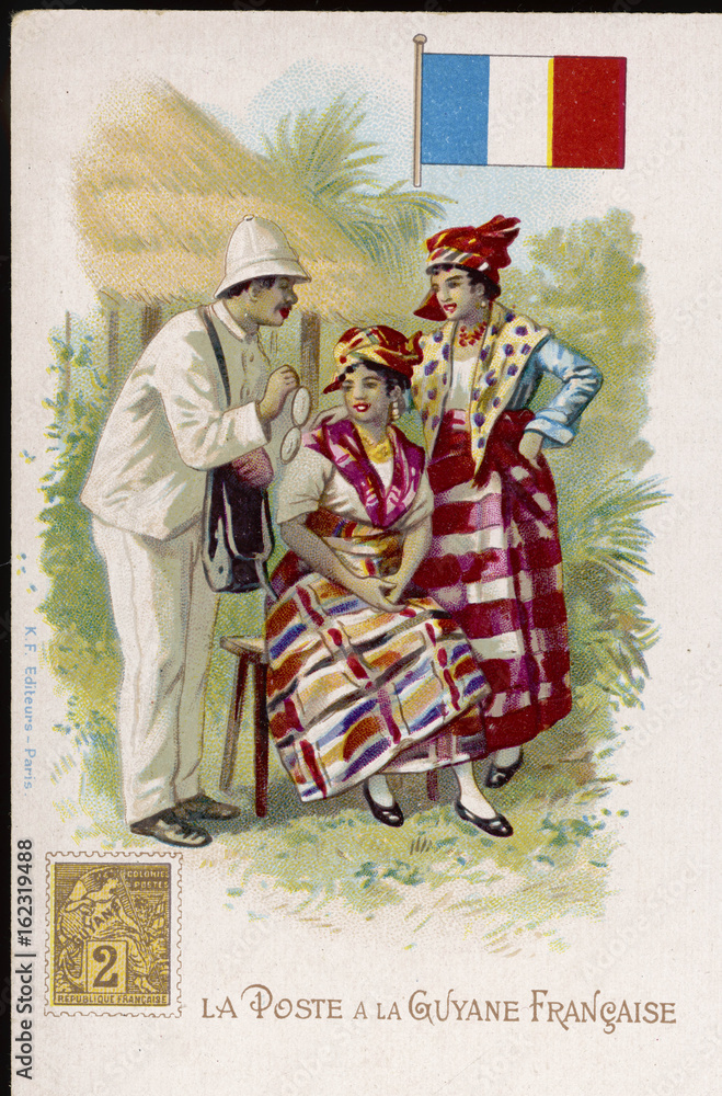 Racial Types - Guyana - Postman. Date: circa 1905 Stock Photo | Adobe Stock