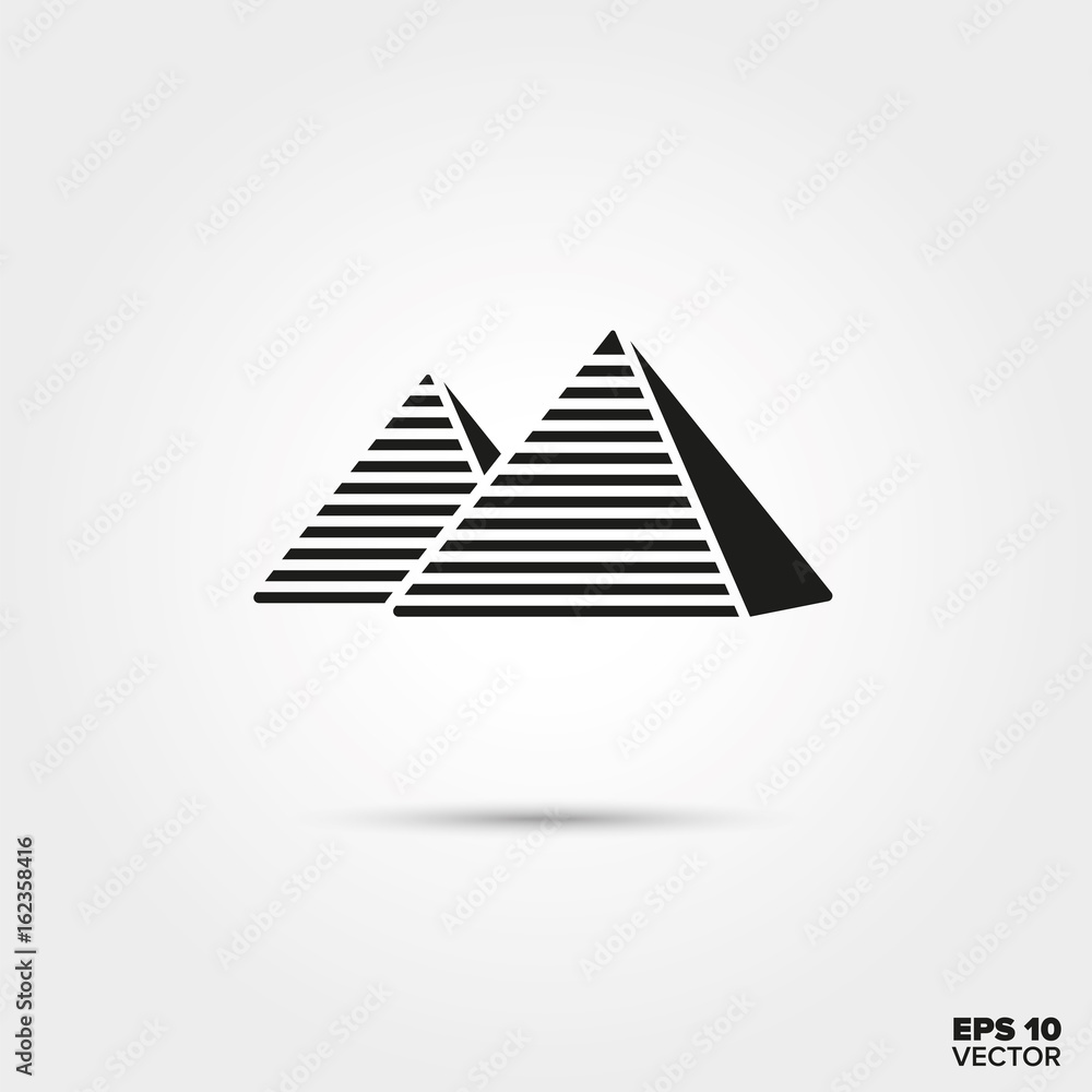 Gizeh pyramids Icon Stock Vector | Adobe Stock