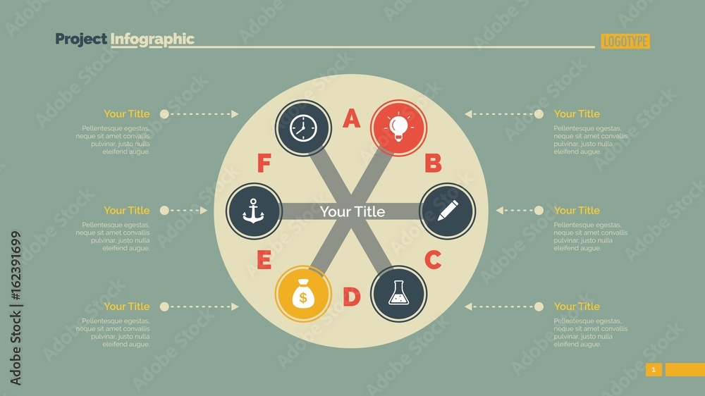 Round Infographic Diagram Slide Template Stock Vector | Adobe Stock