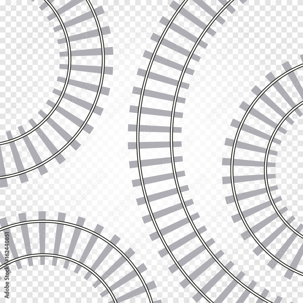 Rail railroad track vector illustration. Railway train isolated ...
