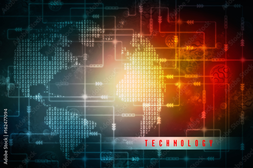 2d illustration technology background Stock Illustration | Adobe Stock