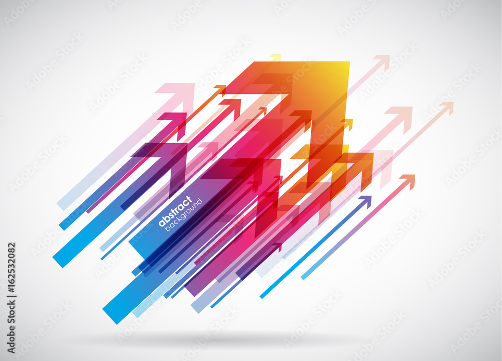 Abstract red arrows background wallpaper. Stock Vector | Adobe Stock