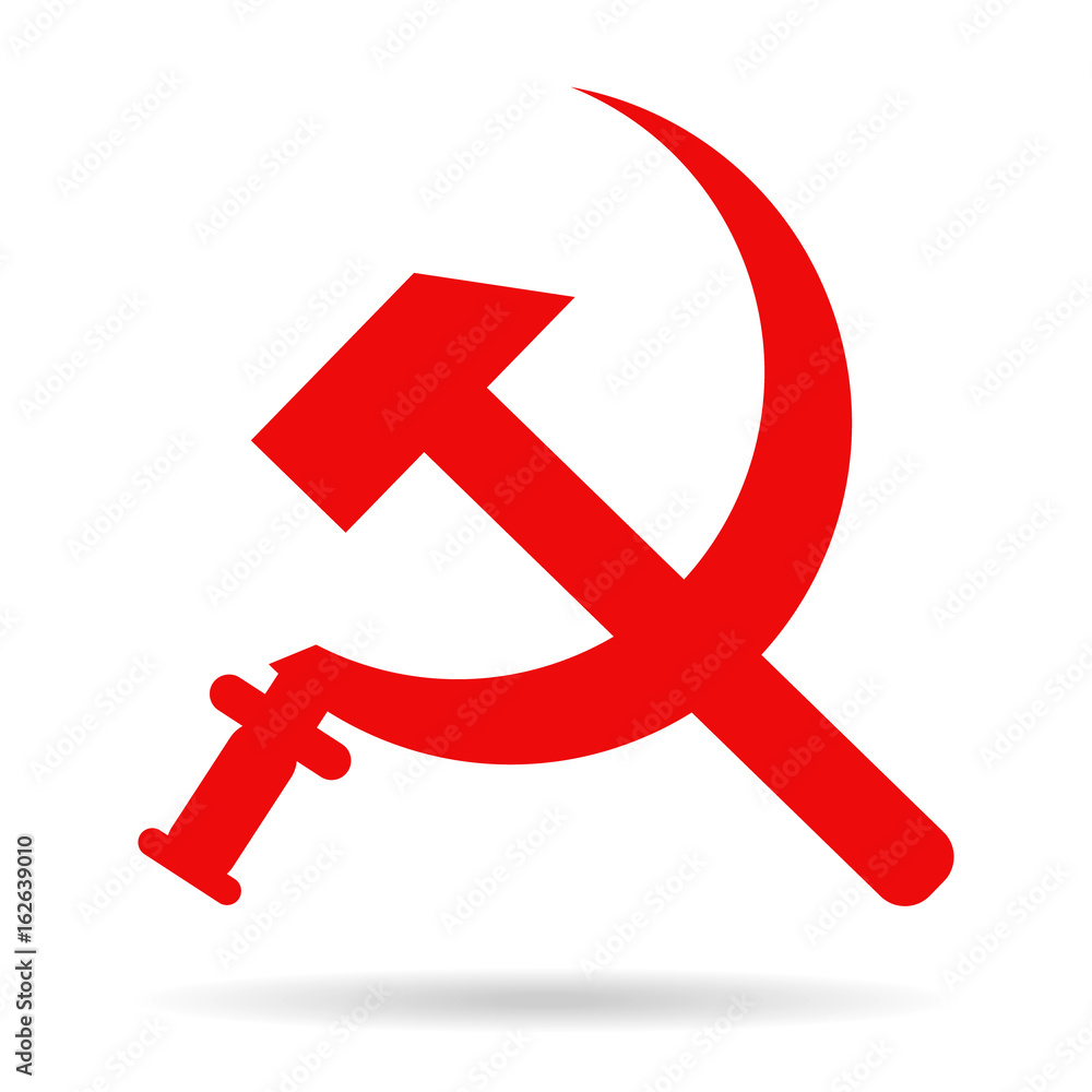 sickle and hammer soviet symbol coat of arms red communism USSR Stock ...
