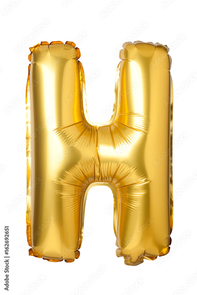 Letter H from English alphabet of balloons isolated on white background ...