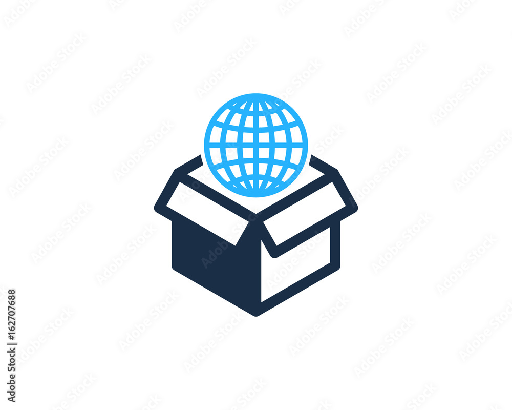 Global Box Icon Logo Design Element Stock Vector | Adobe Stock