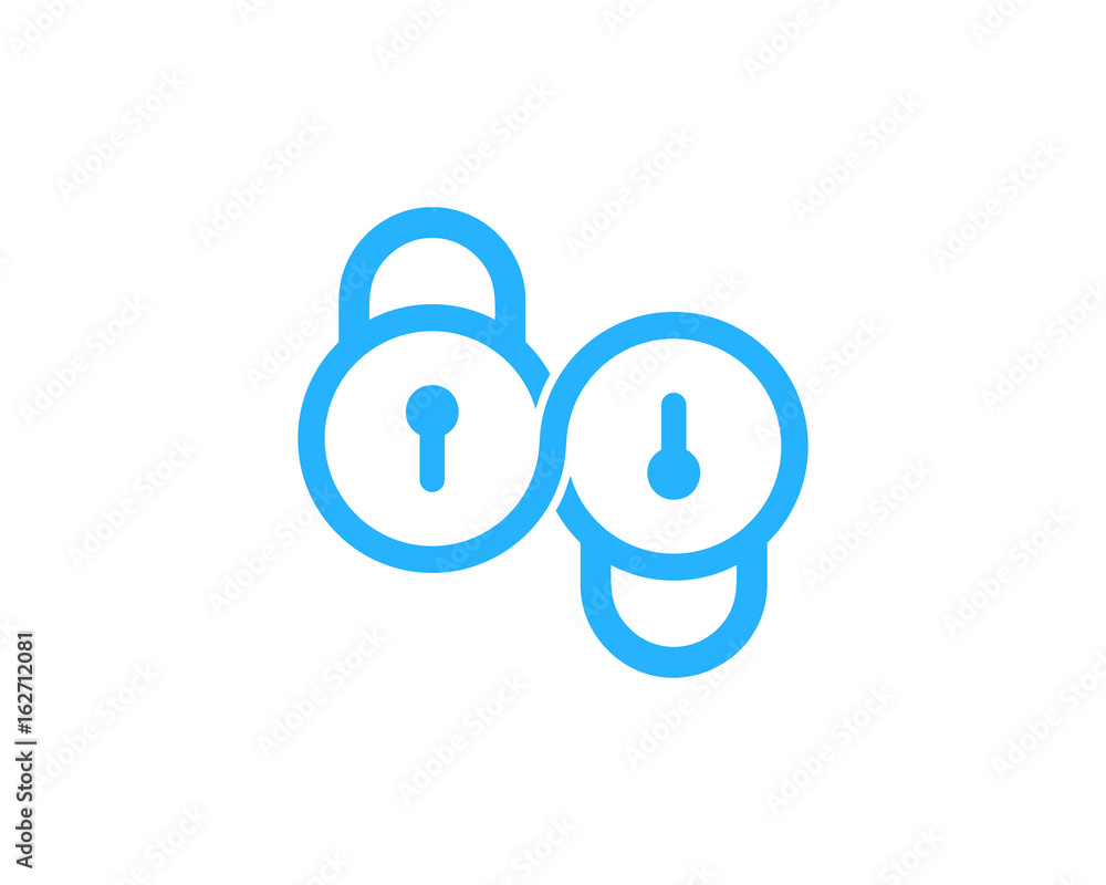 Infinity Lock Icon Logo Design Element Stock Vector | Adobe Stock