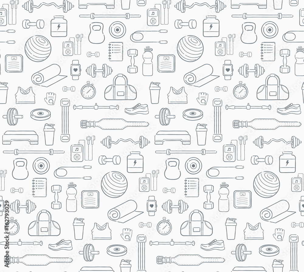 Sports equipment background. Stock Vector | Adobe Stock