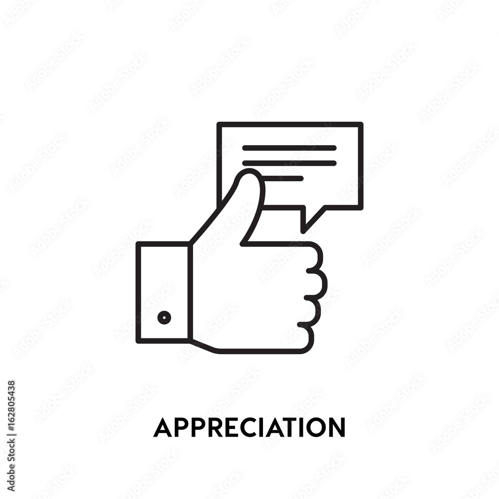 Appreciation vector icon, like symbol. Modern, simple flat vector ...