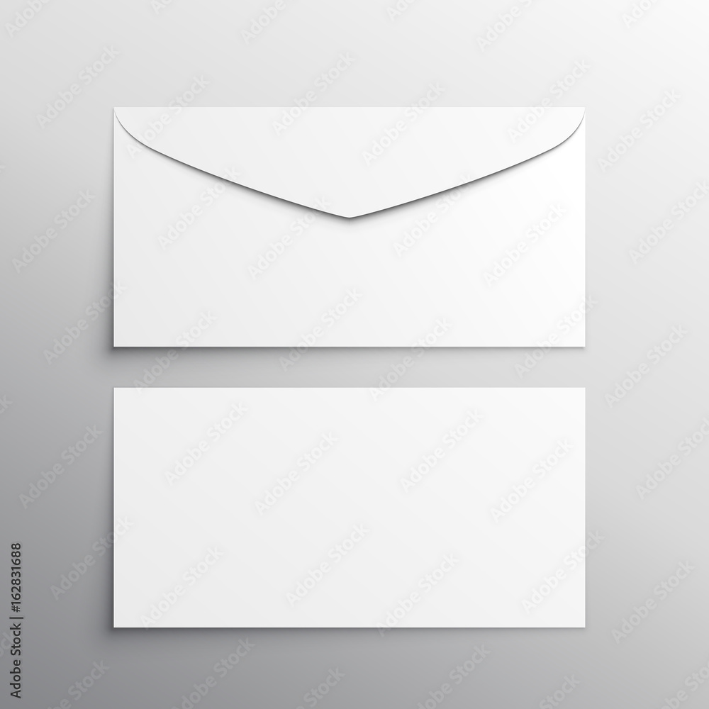 envelope front and back mockup template Stock Vector | Adobe Stock
