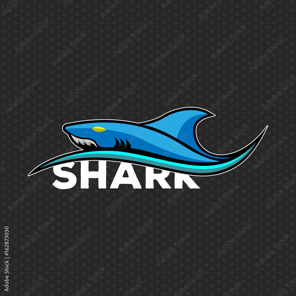Shark logo vector Vector illustration Stock Vector | Adobe Stock