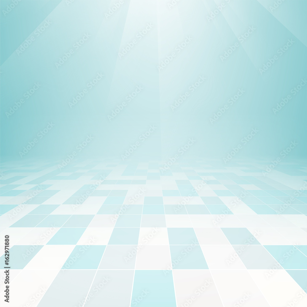 Vector design of floor tile background with grid line and light in ...