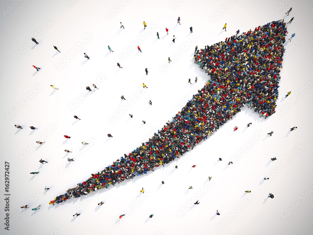 Arrow people. 3D Rendering Stock Illustration | Adobe Stock