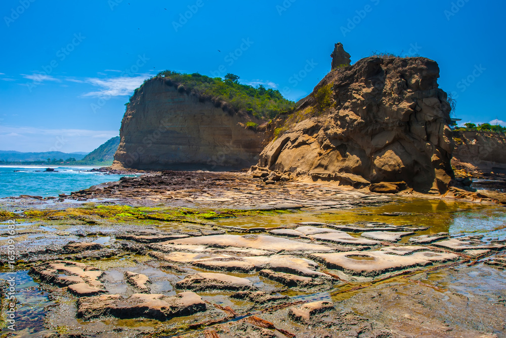 Coastal cliffs. Pacific Ocean. Ecuador. Stock Photo | Adobe Stock