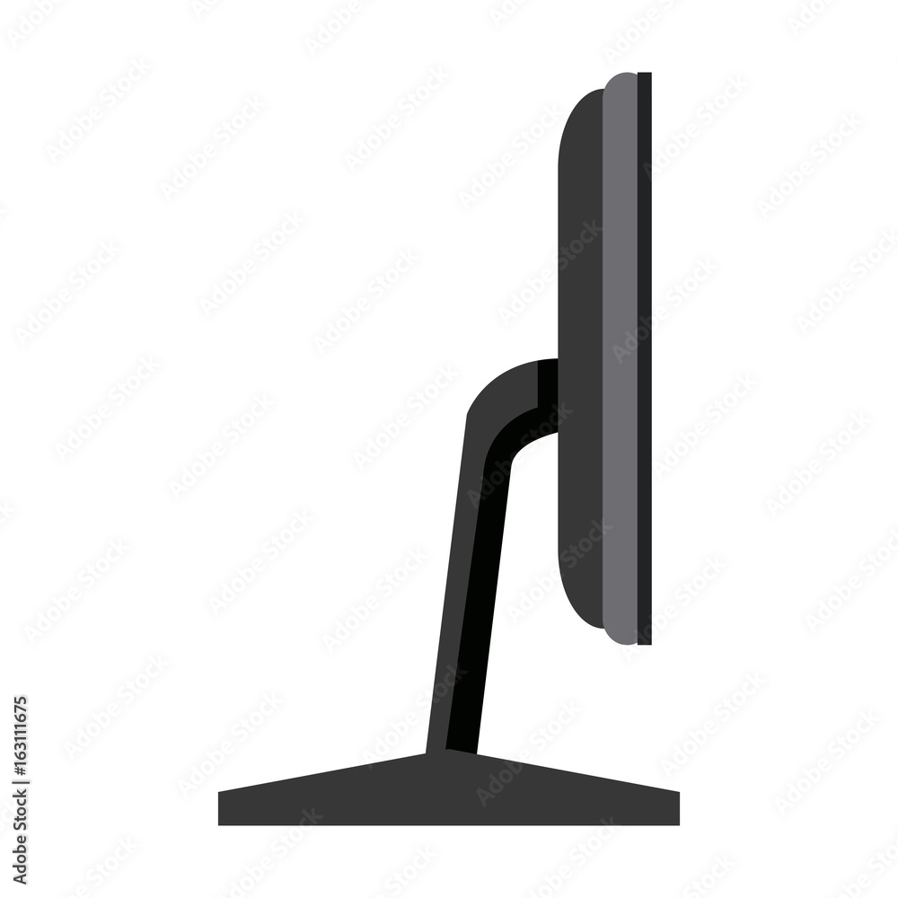 screen monitor computer side view Stock Vector | Adobe Stock