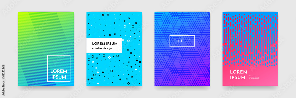 Abstract gradient color pattern texture for book cover template vector ...