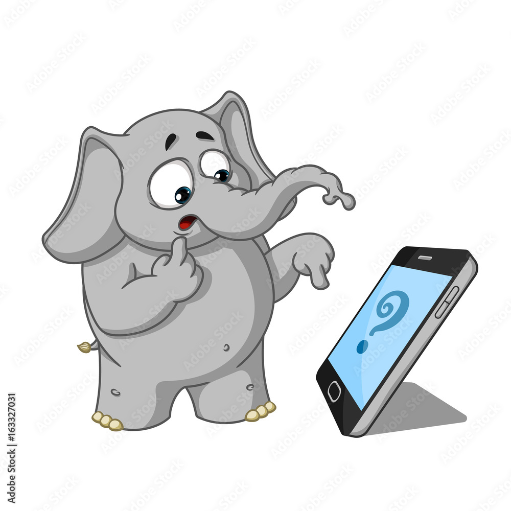 Elephant. Character. Someone called, surprised. Big collection of ...
