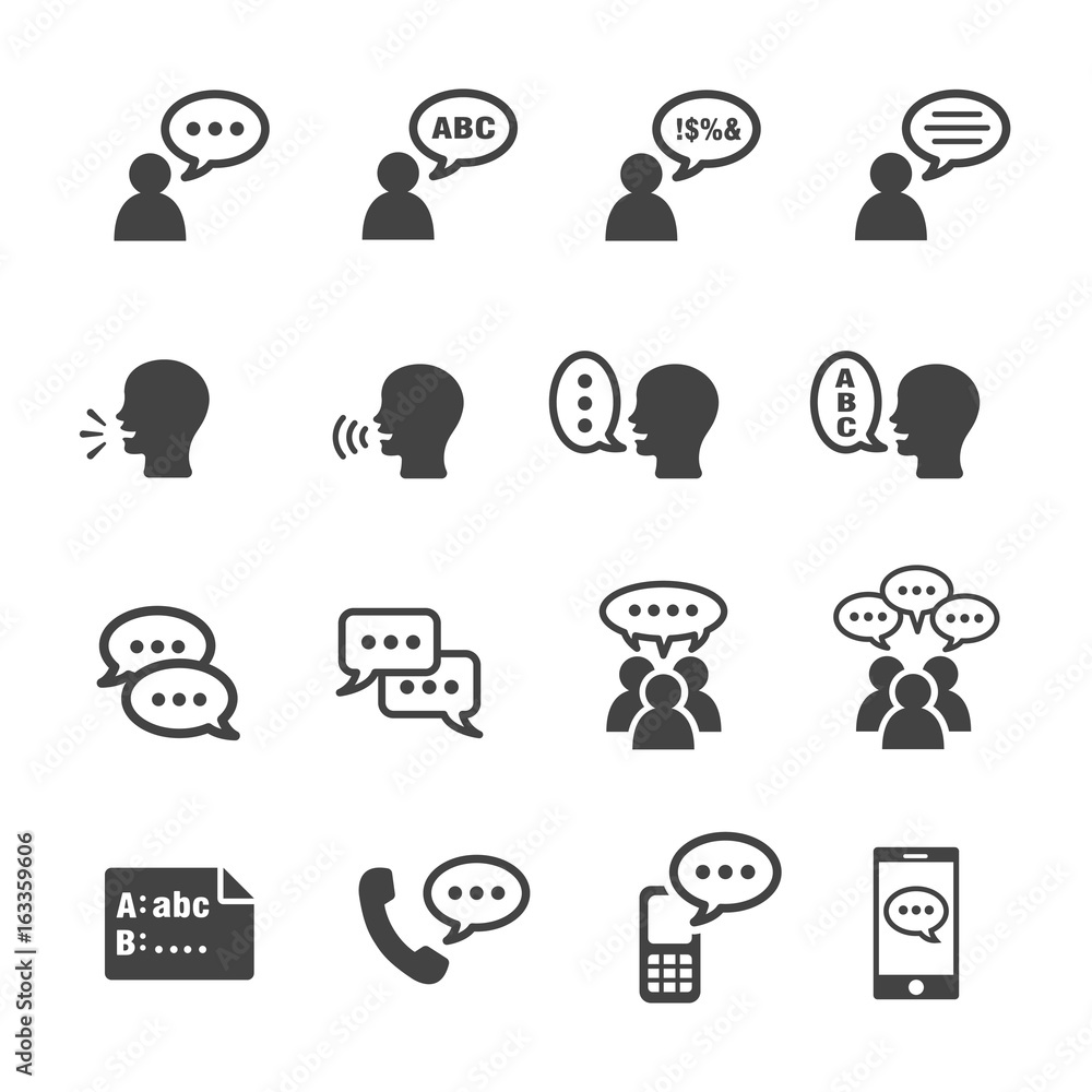 talk icon Stock Vector | Adobe Stock