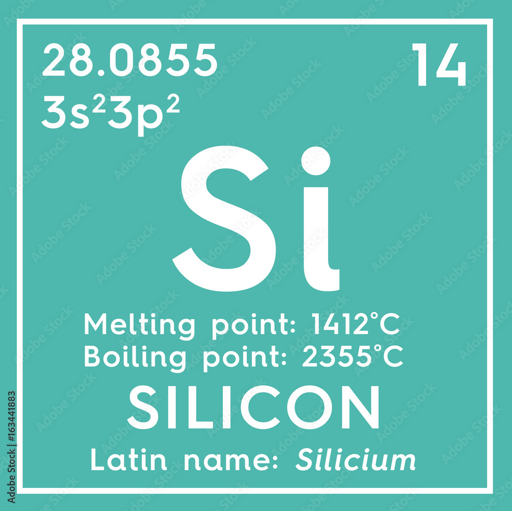 Silicon. Silicium. Metalloids. Chemical Element of Mendeleev's Periodic ...