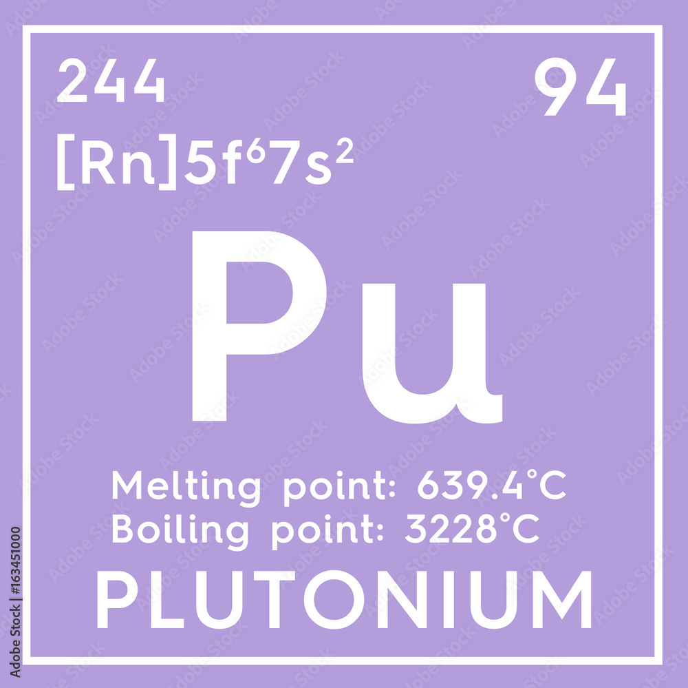 Plutonium. Actinoids. Chemical Element of Mendeleev's Periodic Table ...