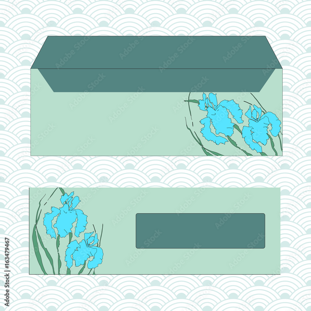 Envelopes for letters, front and back. Stock Vector | Adobe Stock