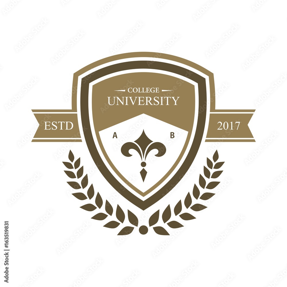 University campus logo design template Stock Vector | Adobe Stock