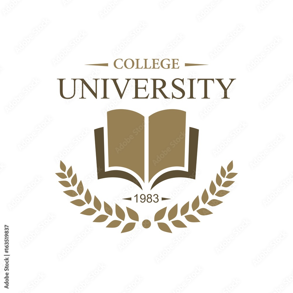 University campus logo design template Stock Vector | Adobe Stock