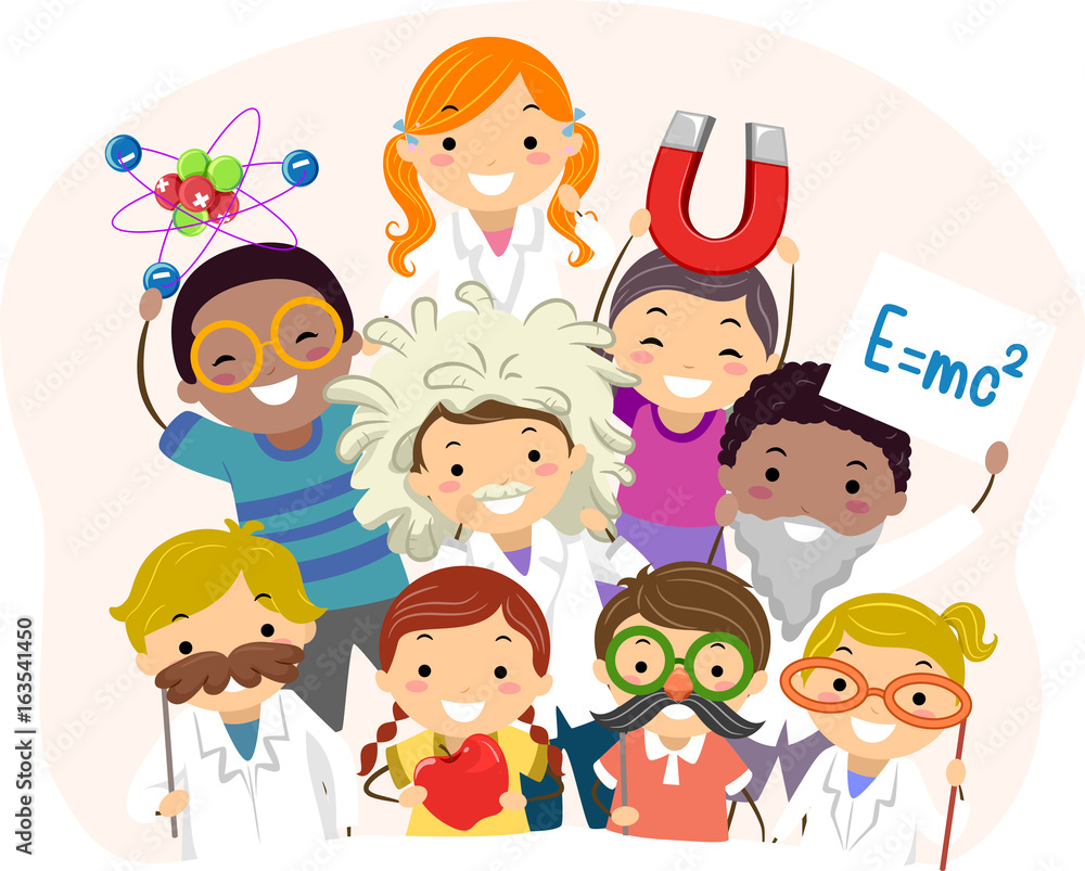 Vector de Stock Stickman Kids Physics Photo Booth Costume | Adobe Stock